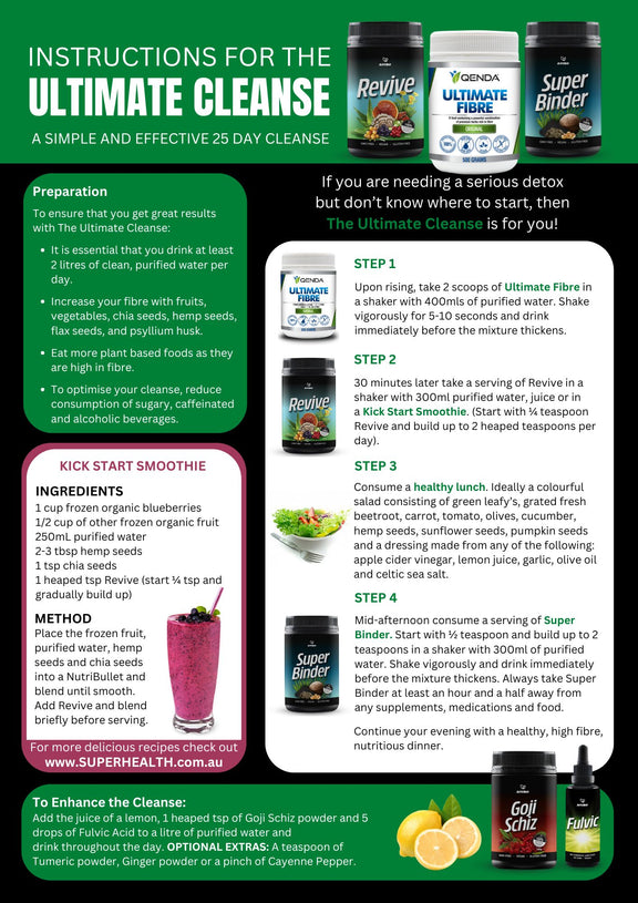 Ultimate Cleanse Pack Mini (Revive 180g, Super Binder 200g, Ultimate F ...